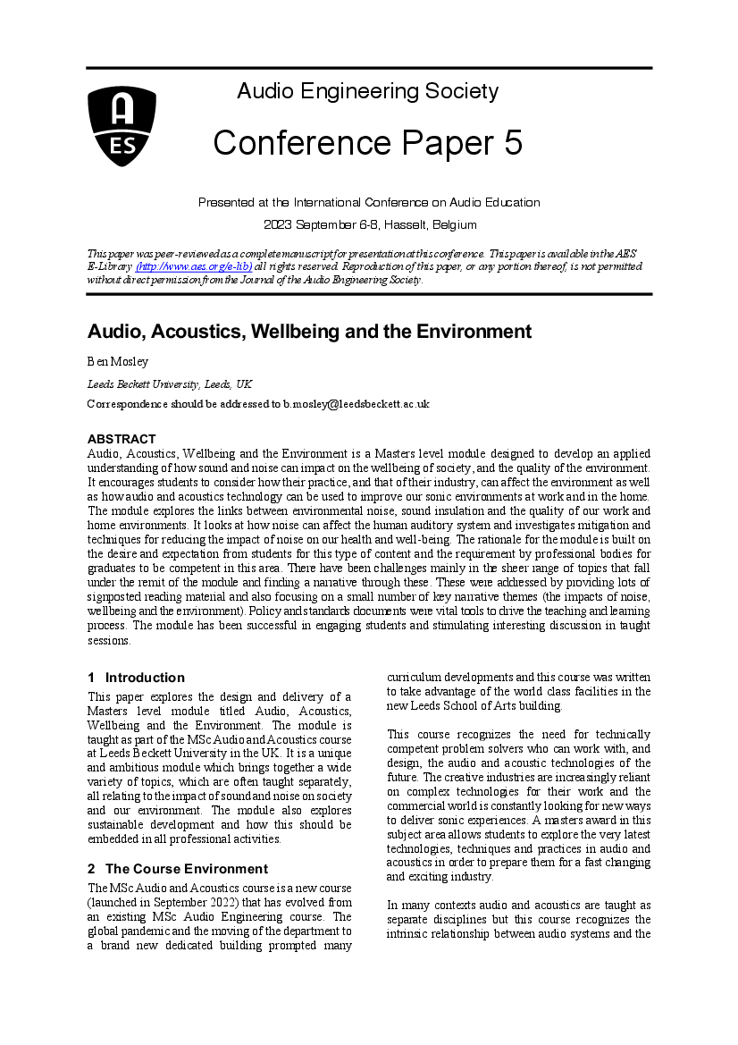 E-library page - AES